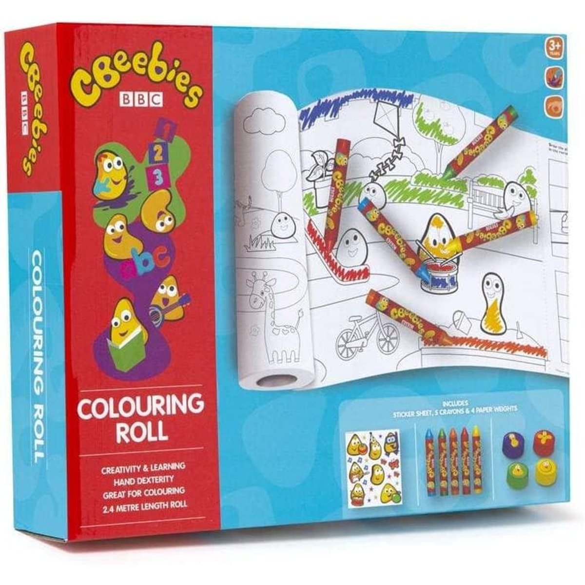 Cbeebies 2.4m Colouring Roll Set – PoundToys
